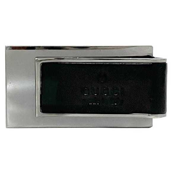 Gucci | Accessories | Gucci Money Clip Ec2331 Silver Black Billfold ...